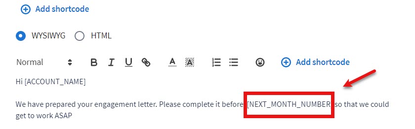Shortcode modes in emails - TaxDome Help Center